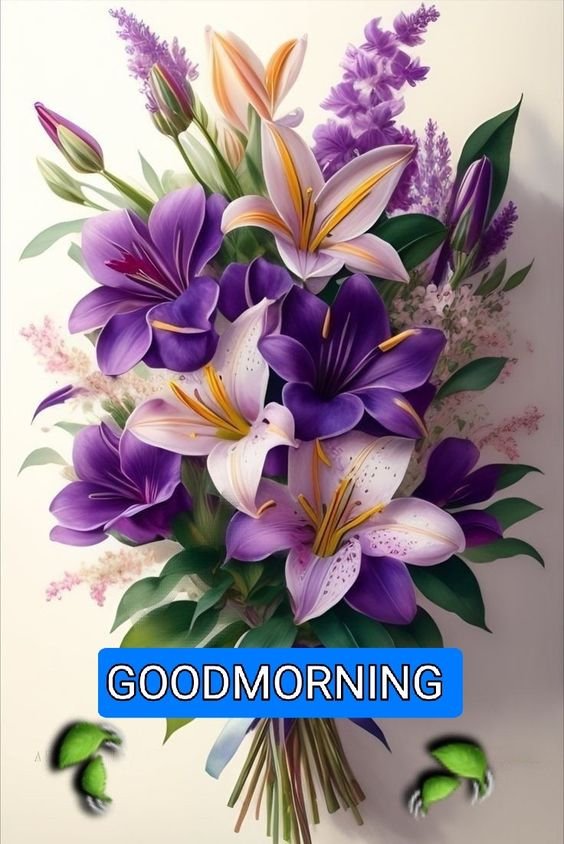 30+ Good Morning Purple Flowers Images - Good Morning Wishes